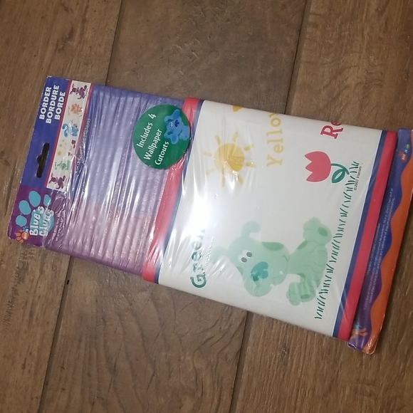 Nickelodeon | Wall Decor | Vintage Blue Clues Wallpaper Border With 4 ...